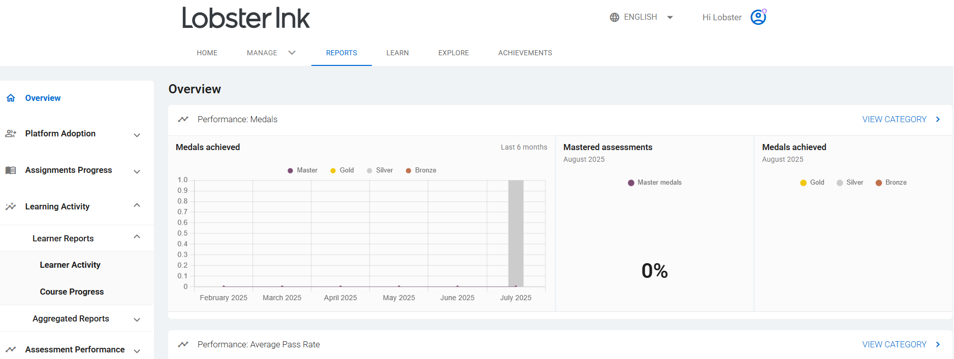 Learning Activity: Course Progress – Lobster Ink | Workspaces